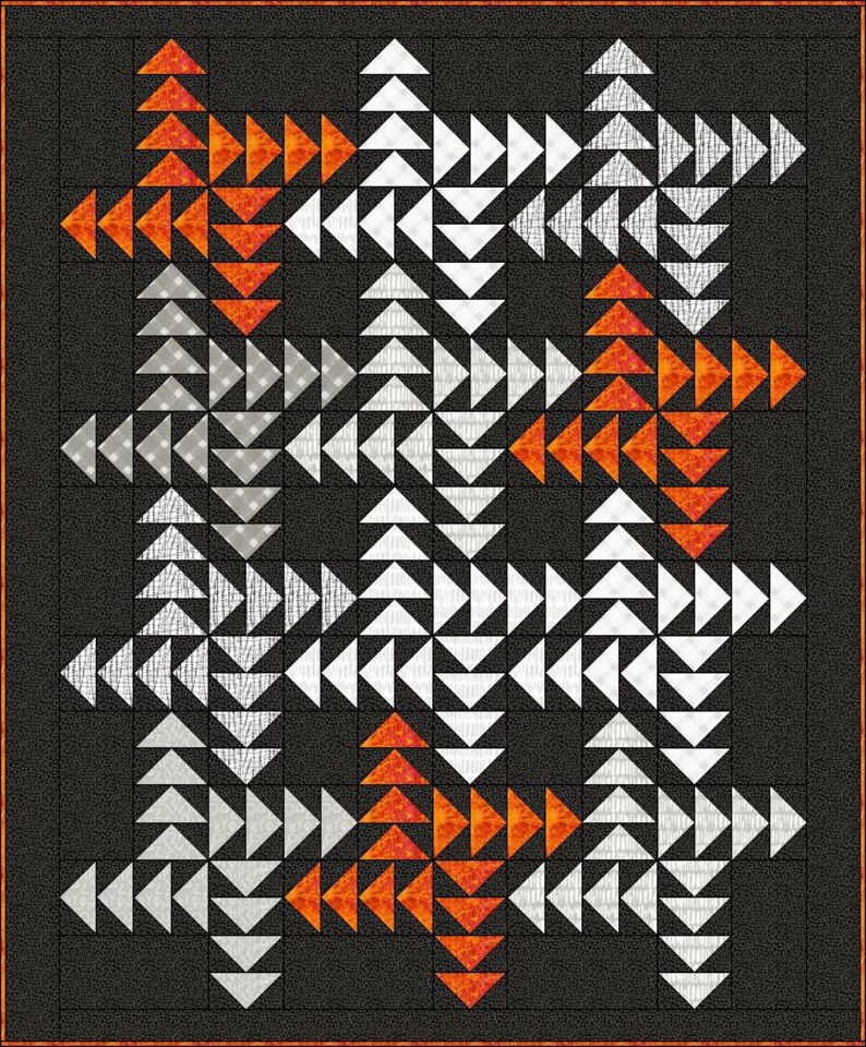 Quilt Pattern Goose Chase in the Dark Full Twin and Throw | Etsy