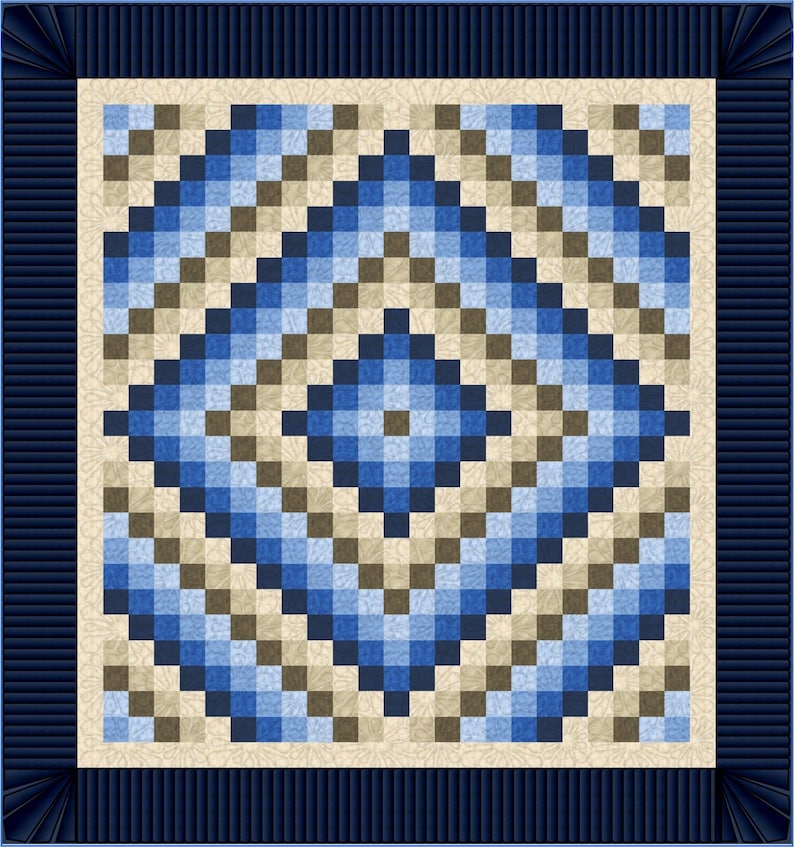 Quilt Pattern - Trip Around the World - Queen Size - PDF Pattern - Etsy