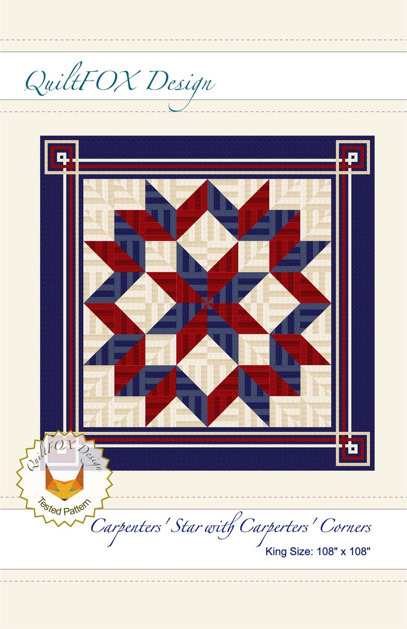 Carpenters Star Quilt Pattern String Quilt Pattern King - Etsy