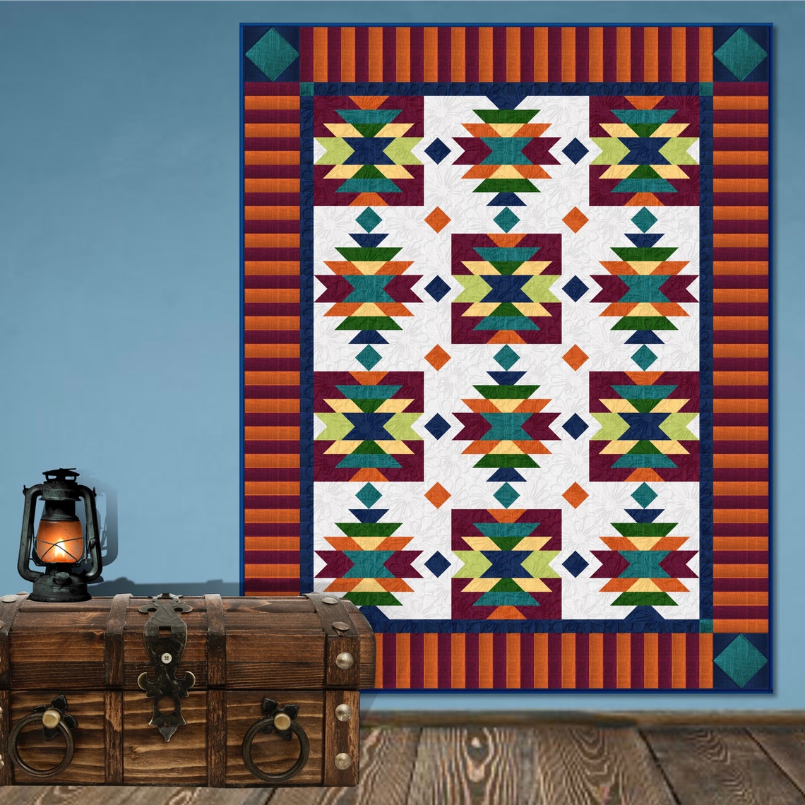 Southwest Quilt Pattern Native American American Indian - Etsy