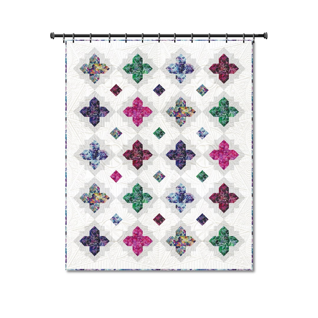 Gemstones Quilt Pattern – Hoffman Fabrics, Intermediate Quilters (PDF ...