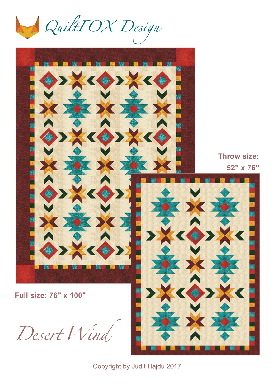 Southwest Quilt Pattern, Desert Wind Design (PDF Pattern) - Etsy