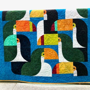 Toucan Quilt - Big Billz, Size: 51" X 66" - Baby or Throw - Quilt ...