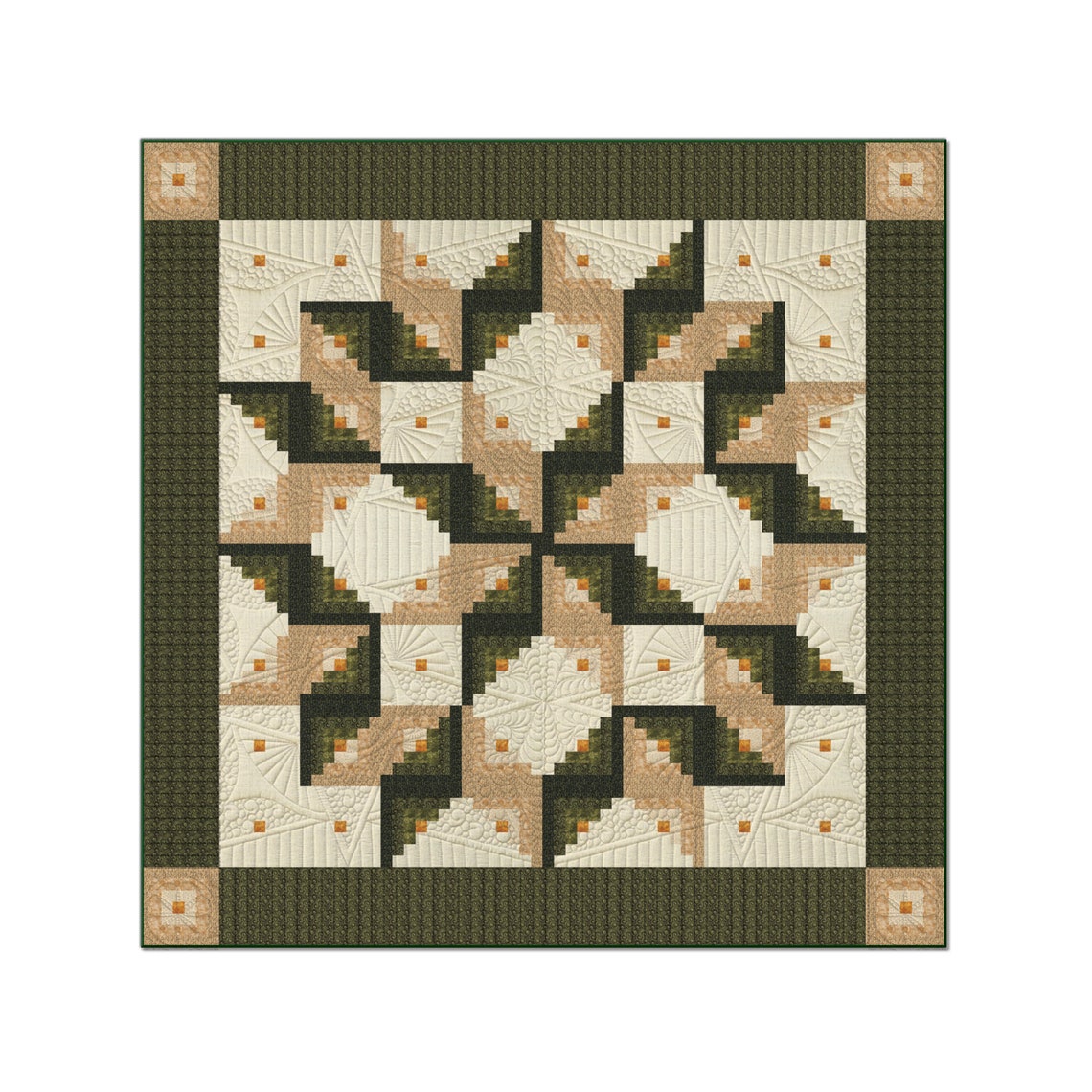 Log Cabin Carpenter Star Quilt Pattern – King Size (PDF Pattern) - Etsy