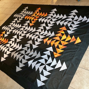 Quilt Pattern - Goose Chase in the Dark - Full, Twin and Throw Sizes ...