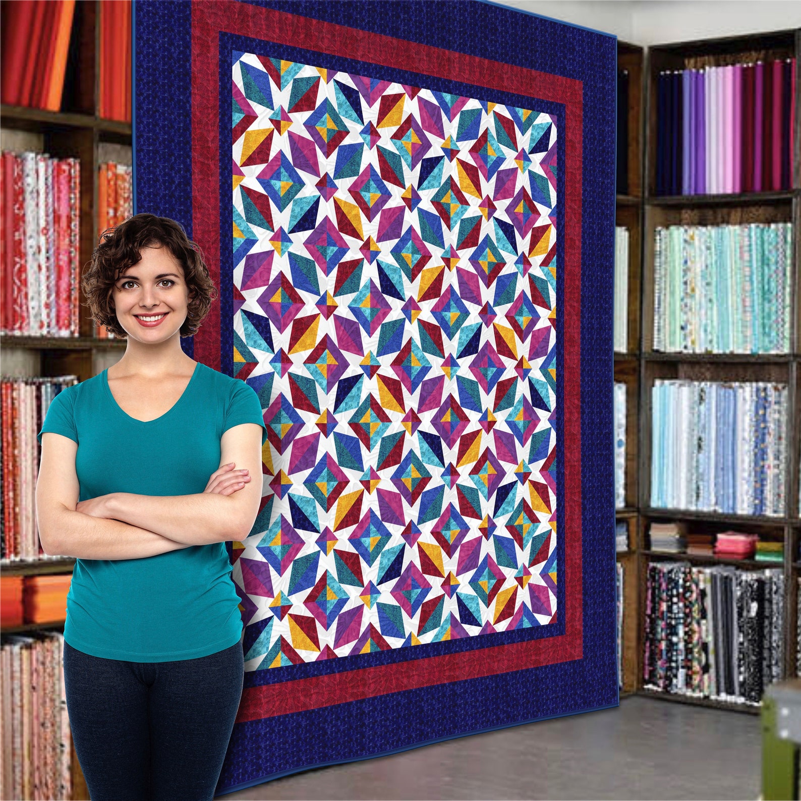 Paper Pieced Jewel Quilt Pattern – Queen's Jewels (PDF Pattern) - Etsy