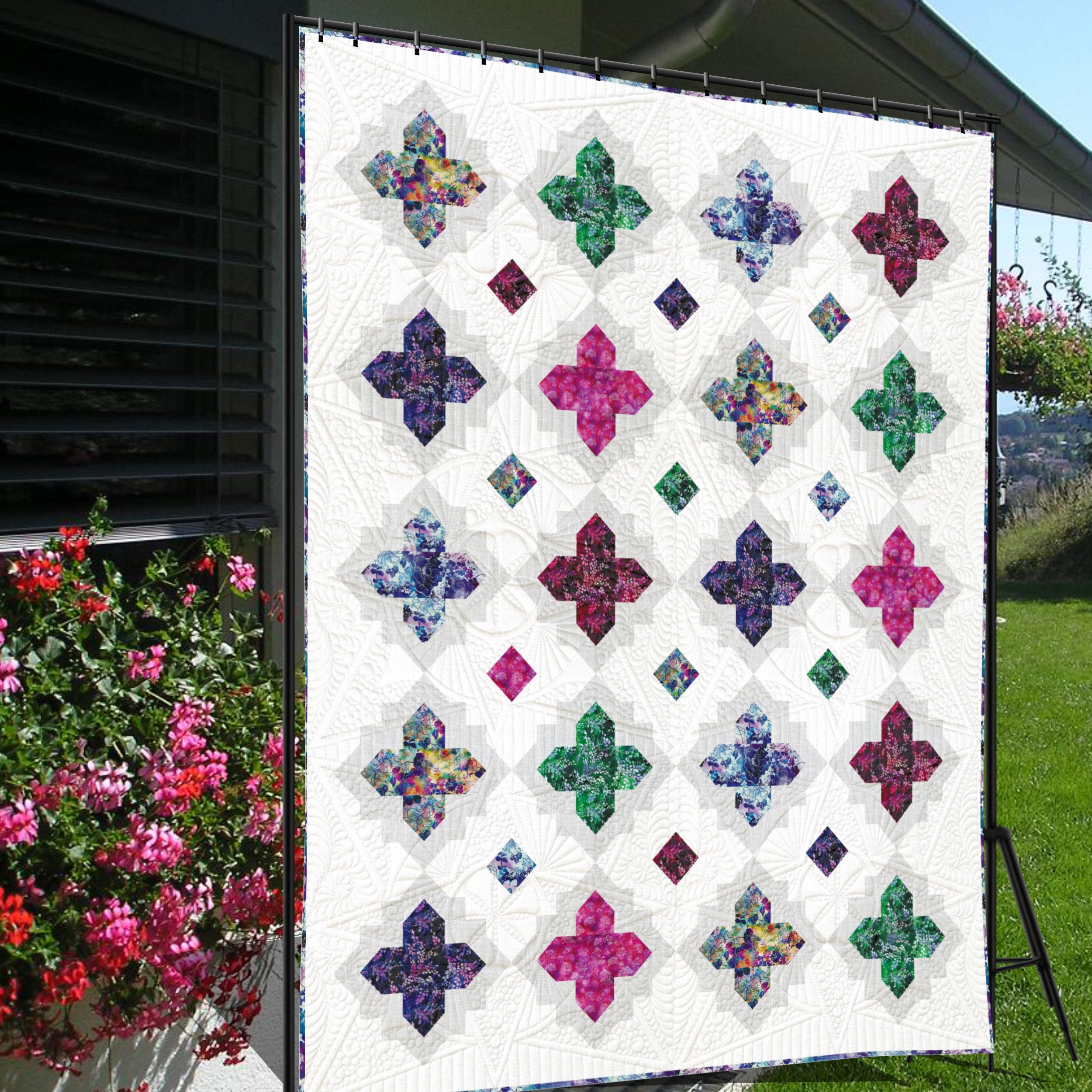 Gemstones Quilt Pattern – Hoffman Fabrics, Intermediate Quilters (PDF ...