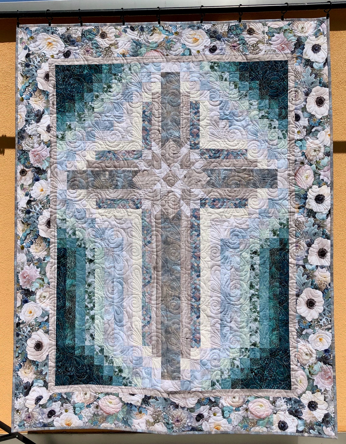 Quilt Pattern Wall Hanging Quilt Farmhouse Cross Size: - Etsy