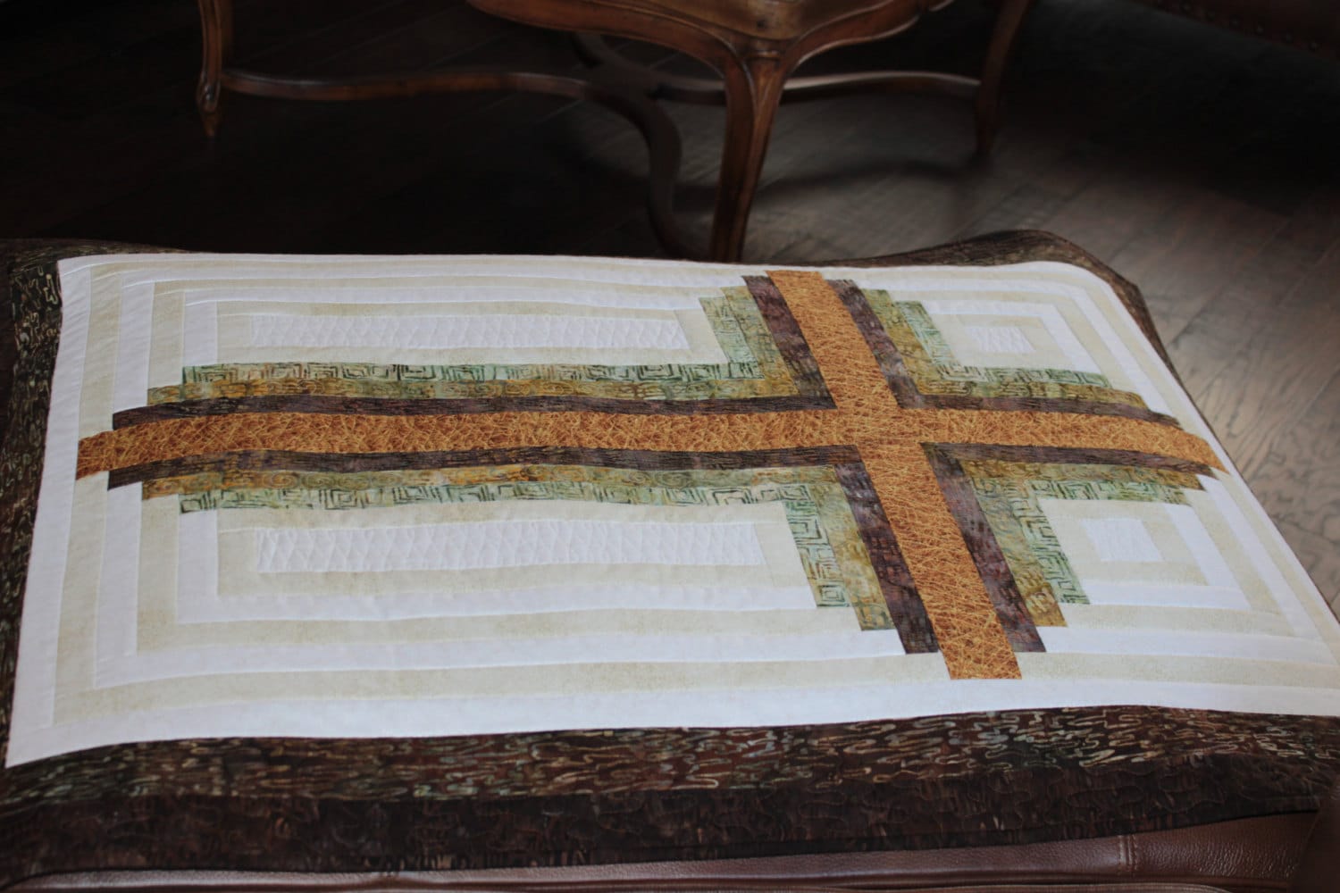 Cross Quilt Pattern Log Cabin Christian Cross Twin Size: - Etsy
