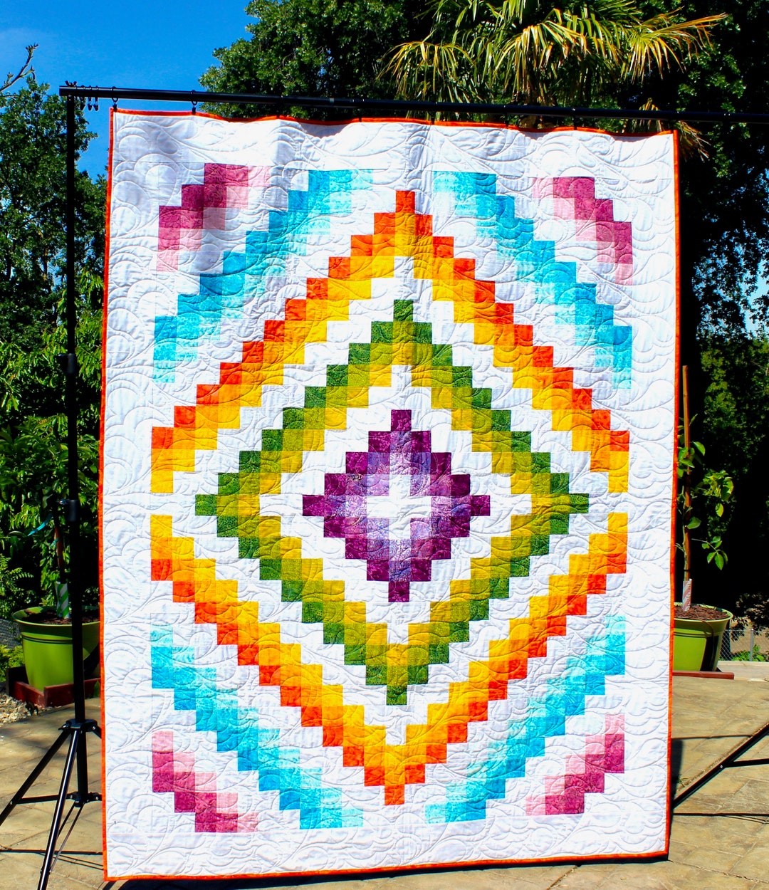 Quilt Pattern - Trip Around the Caribbean - Size 68 In. X 88 In. - PDF ...