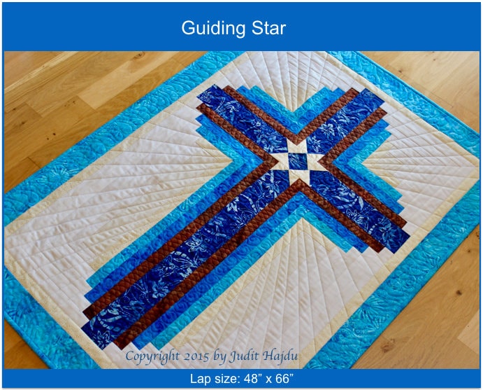 Log Cabin Cross Guiding Star Lap Size 48 In. X 66 In. - Etsy Denmark
