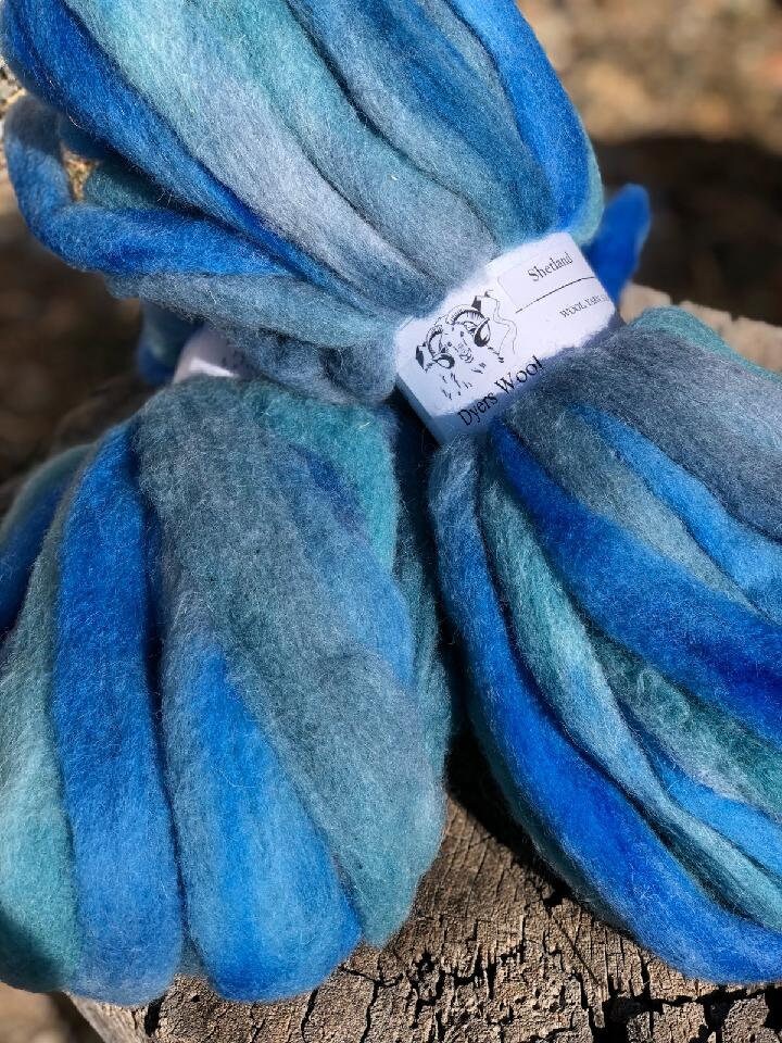 Hand-dyed Shetland Wool Roving Homegrown 4 Oz. - Etsy