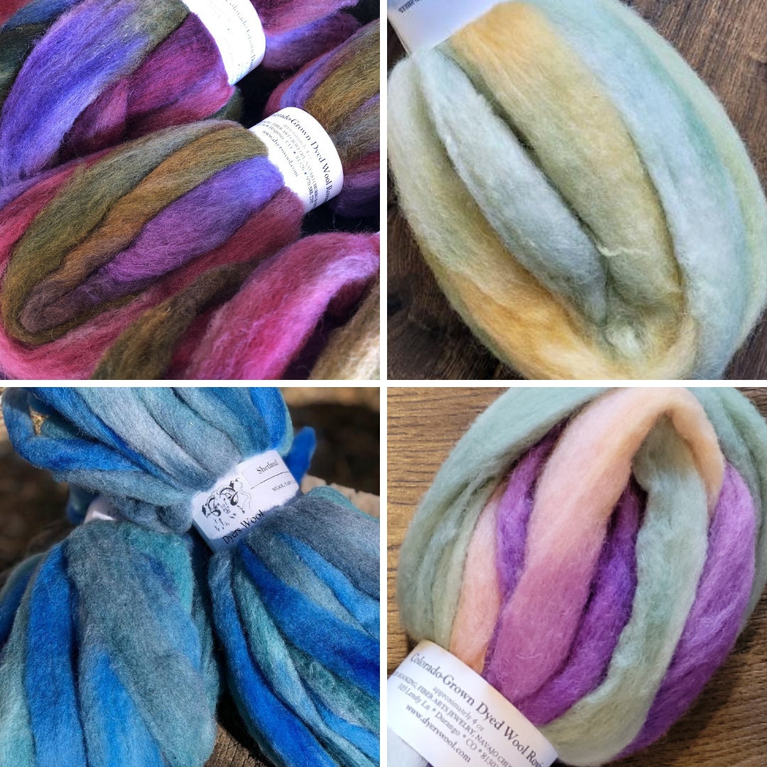 Hand-dyed Shetland Wool Roving Homegrown 4 Oz. - Etsy