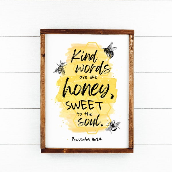 Kind Words Are Like Honey Svg - Etsy
