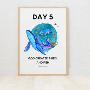 7 Days of Creation Posters (8"x10") | in the Beginning Decor for Bible ...