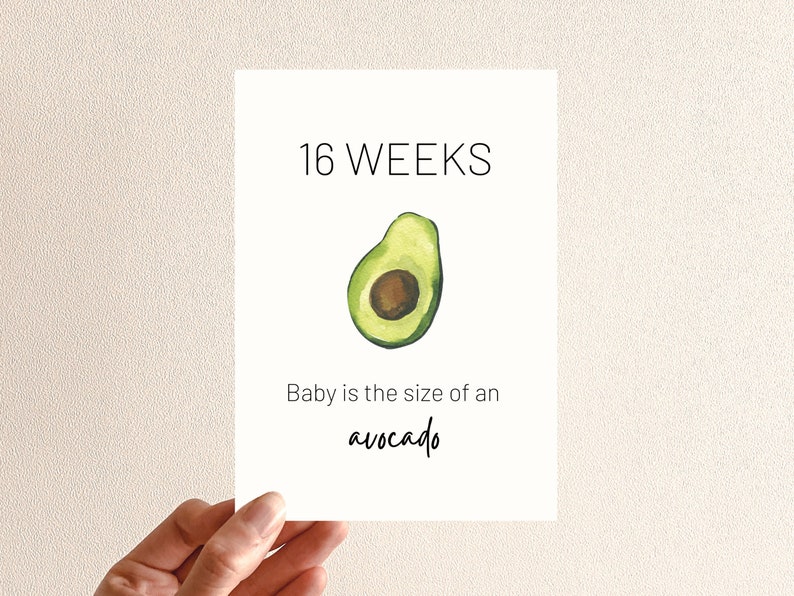 Printable Pregnancy Milestone Cards Fruit & Veggies to Track - Etsy
