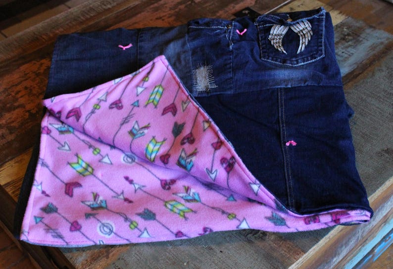 Denim Blue Jean Quilt Twin Size Upcycled Blue Jean Blanket - Etsy