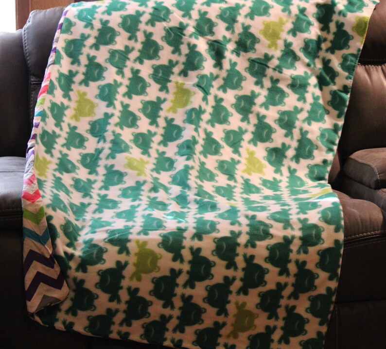 Bandana Quilt/colorful/frogs/ Handmade Blanket Throw Dorm - Etsy