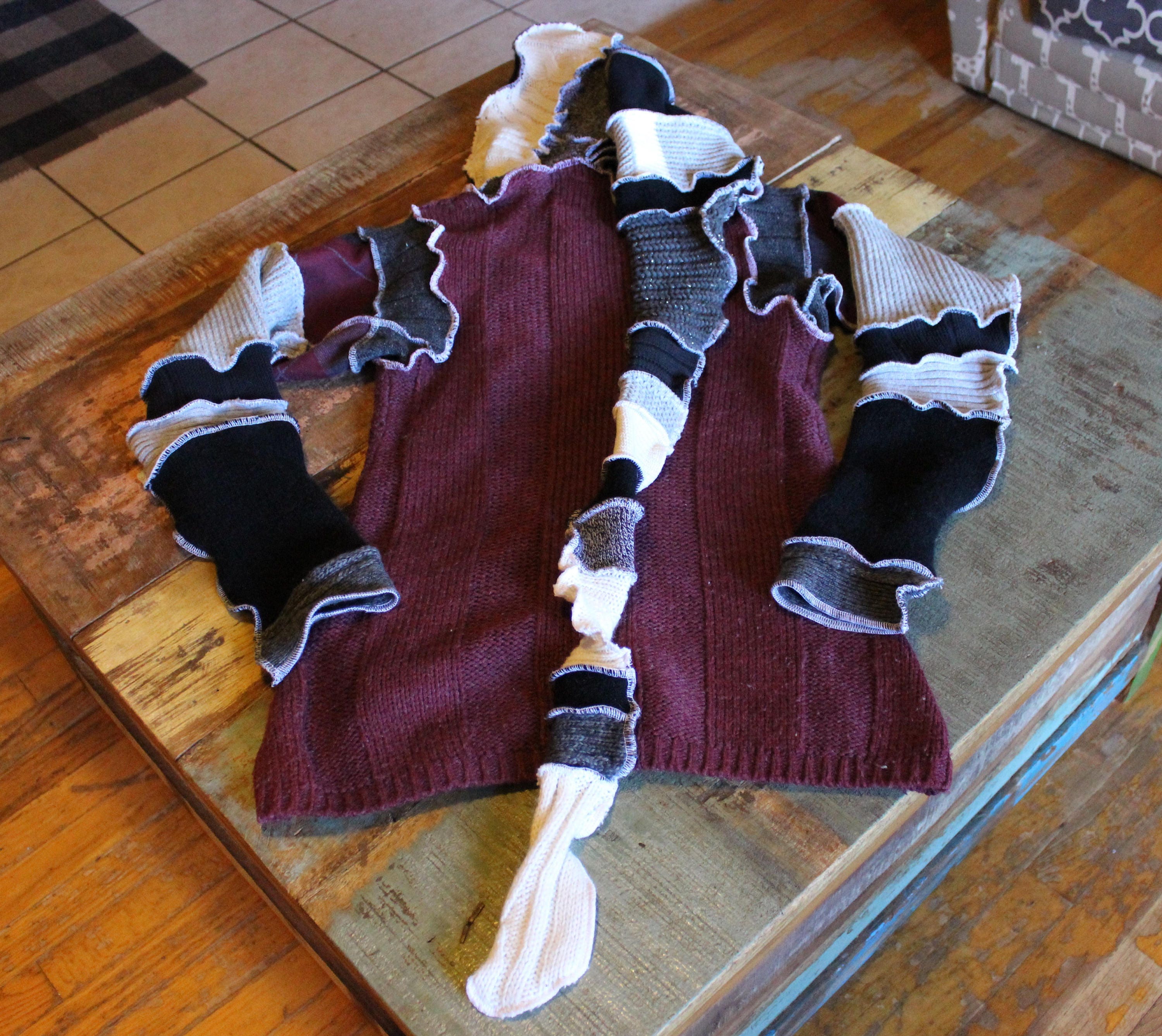 Recycled Sweater Buttoned Pullover Hoodie for Women Size | Etsy