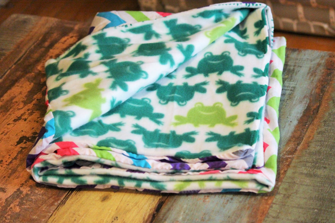 Bandana Quilt/colorful/frogs/ Handmade Blanket Throw Dorm - Etsy