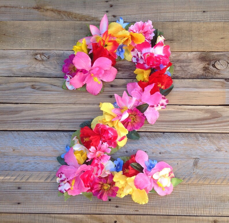 HAWAIIAN LUAU Party Kids Birthday Decoration Number Hula Girl ...
