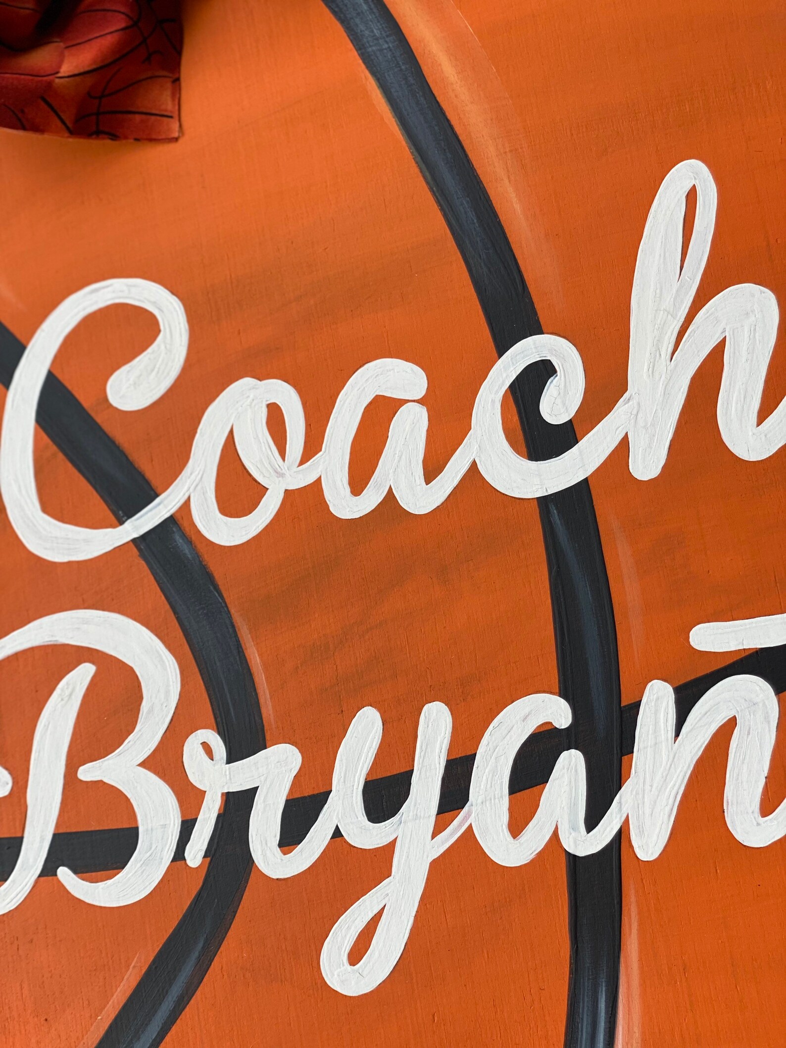 Basketball Door Hanger Teacher Gift Basketball Painted | Etsy