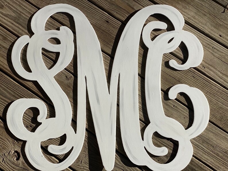 Wood Monogram Three Letter Monogram Baby Nursery Decor - Etsy