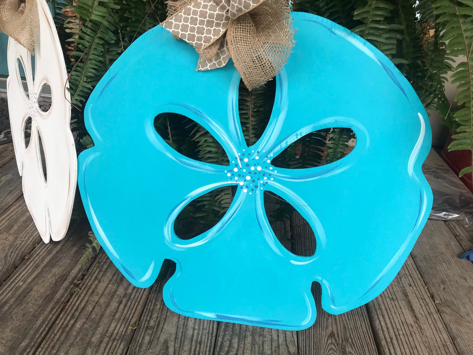 Sand Dollar Door Hanger Beach Door Hanger Beach Door Decor - Etsy