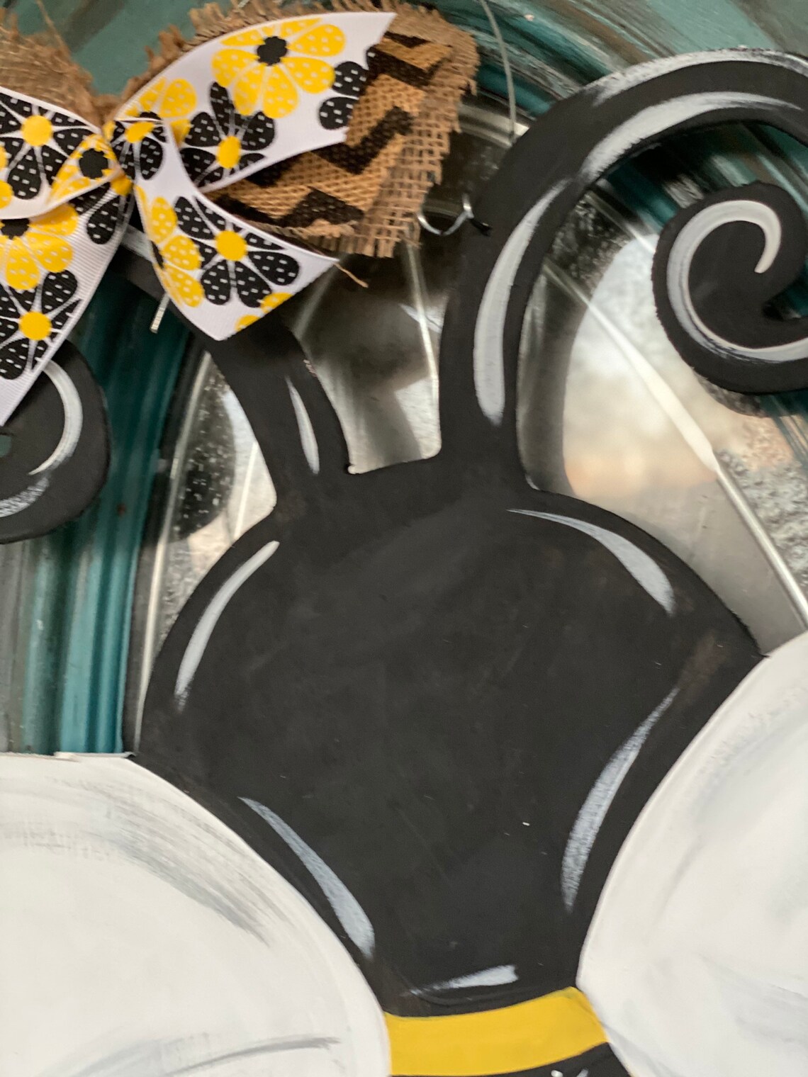 Bee Door Hanger, Bumblebee Door Hanger, Bee Doorwreath, Summer Bee Door ...