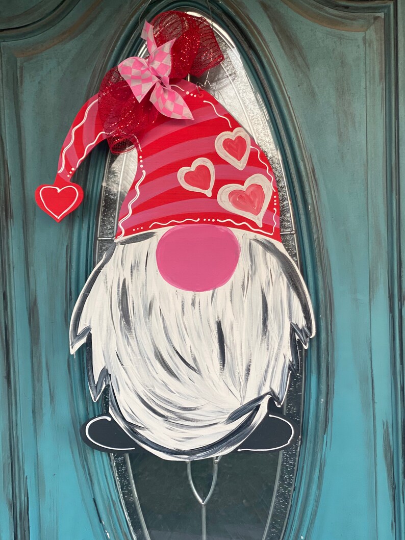 Valentine Love Gnome Door Hanger Valentine Door Wreath Gnome - Etsy