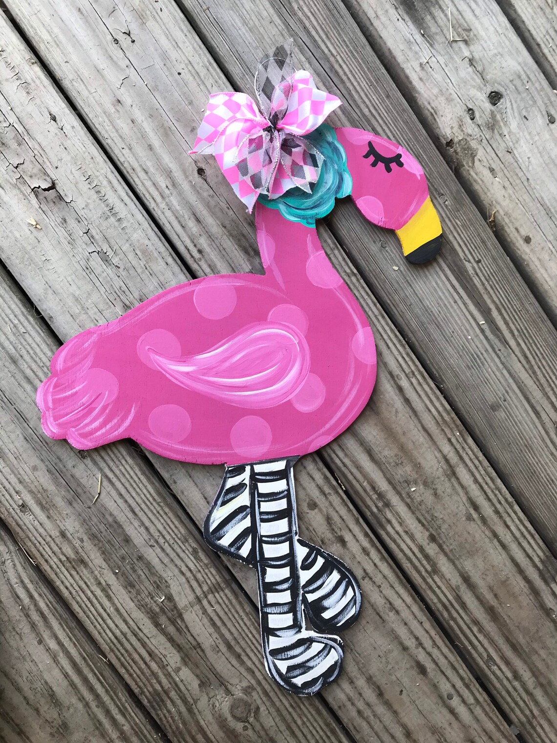 Flamingo Door Hanger Beach Door Decor Flamingo Door Wreath - Etsy