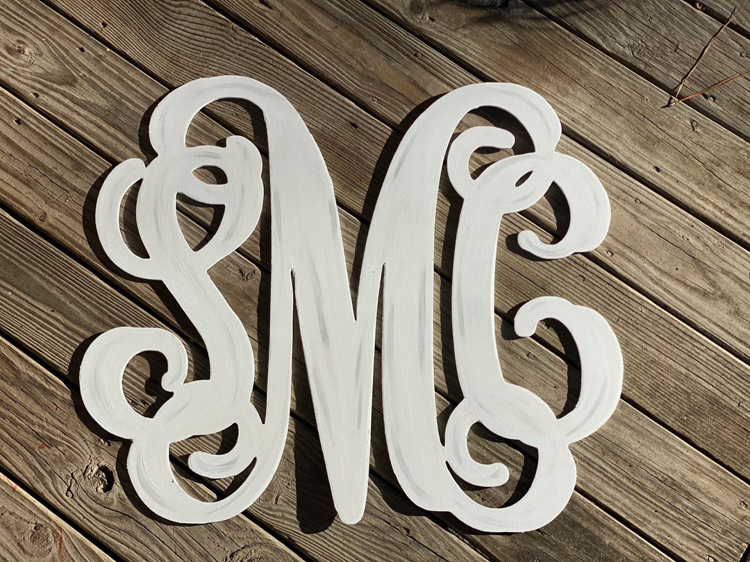 Wood Monogram, Three Letter Monogram, Baby Nursery Decor, Monogram ...
