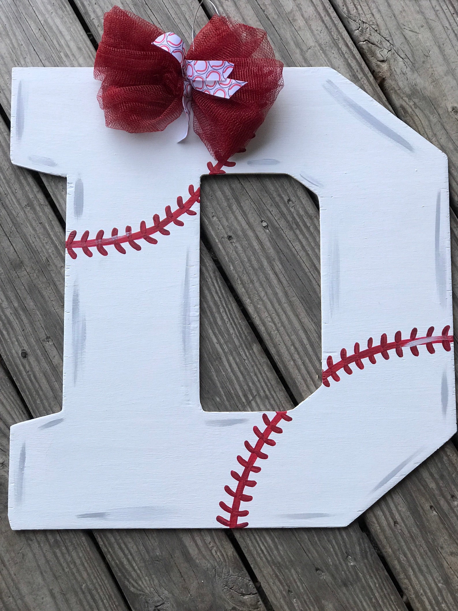 Baseball Monogram Door Hanger Baseball Door Letter Baseball - Etsy