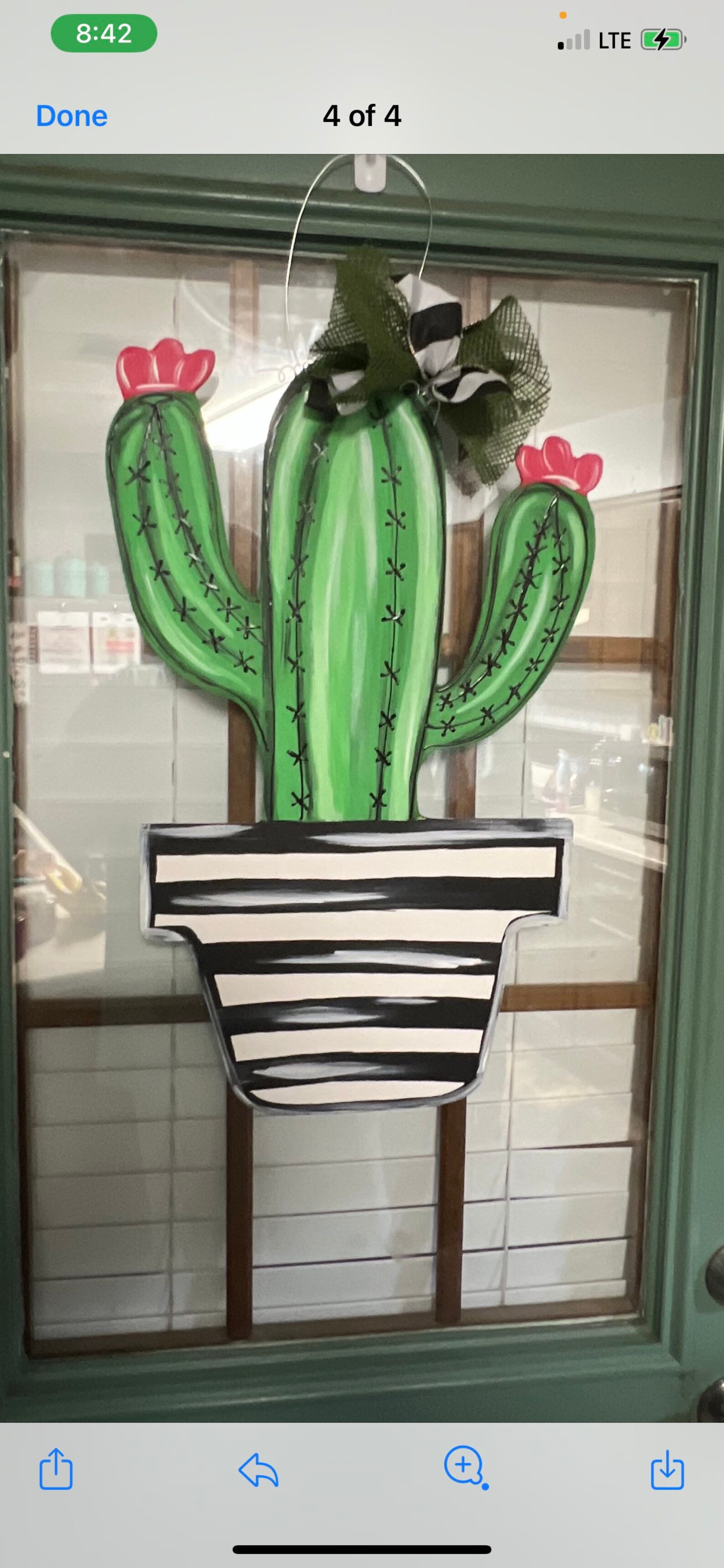 Cactus Door Hanger Western Door Hanger Farmhouse Wreath - Etsy