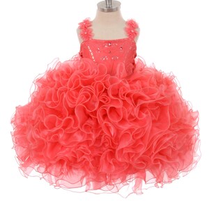 Toddler Ruffled Organza Dress, Tulle Dress, Tutu Dress, Baby Infant ...
