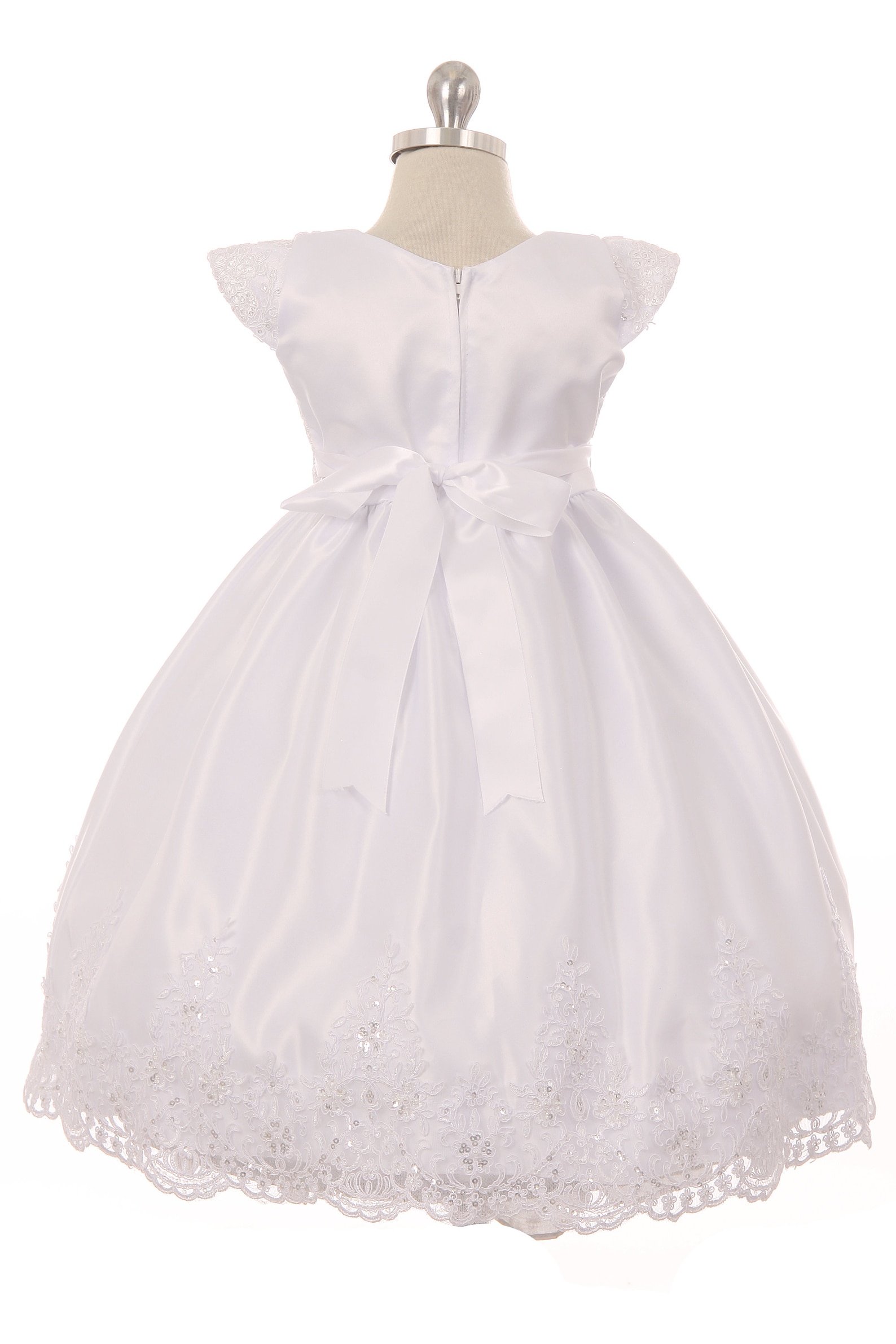 Baptism Dress With Hand Beaded Allover Lace Appliqué Bodice. - Etsy