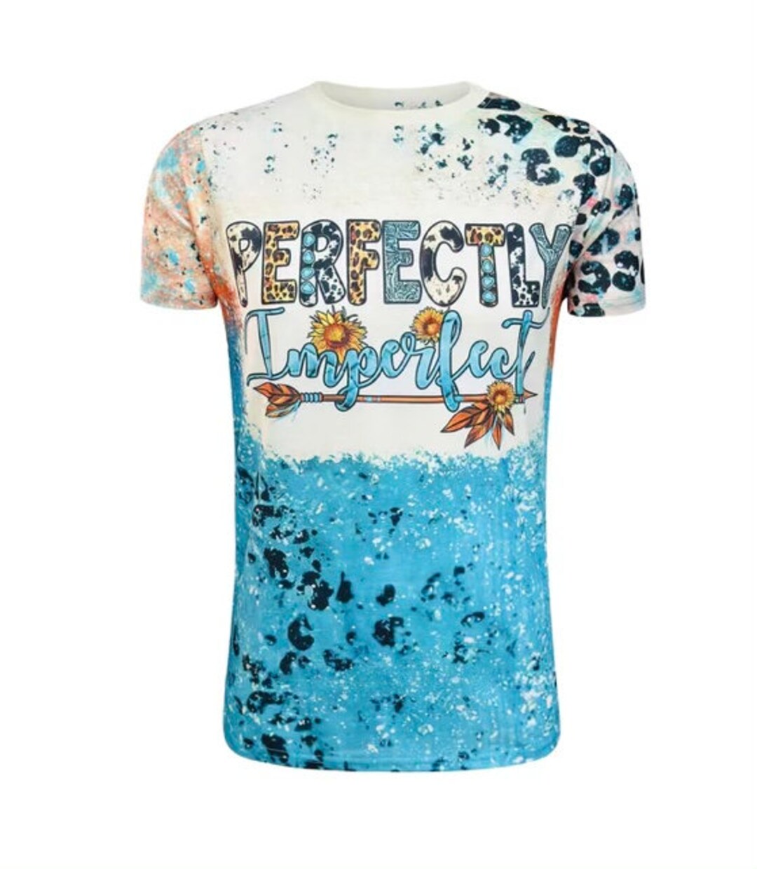 Perfectly Imperfect Arrow Sunflower Western Cowhide Leopard Teal Aqua ...