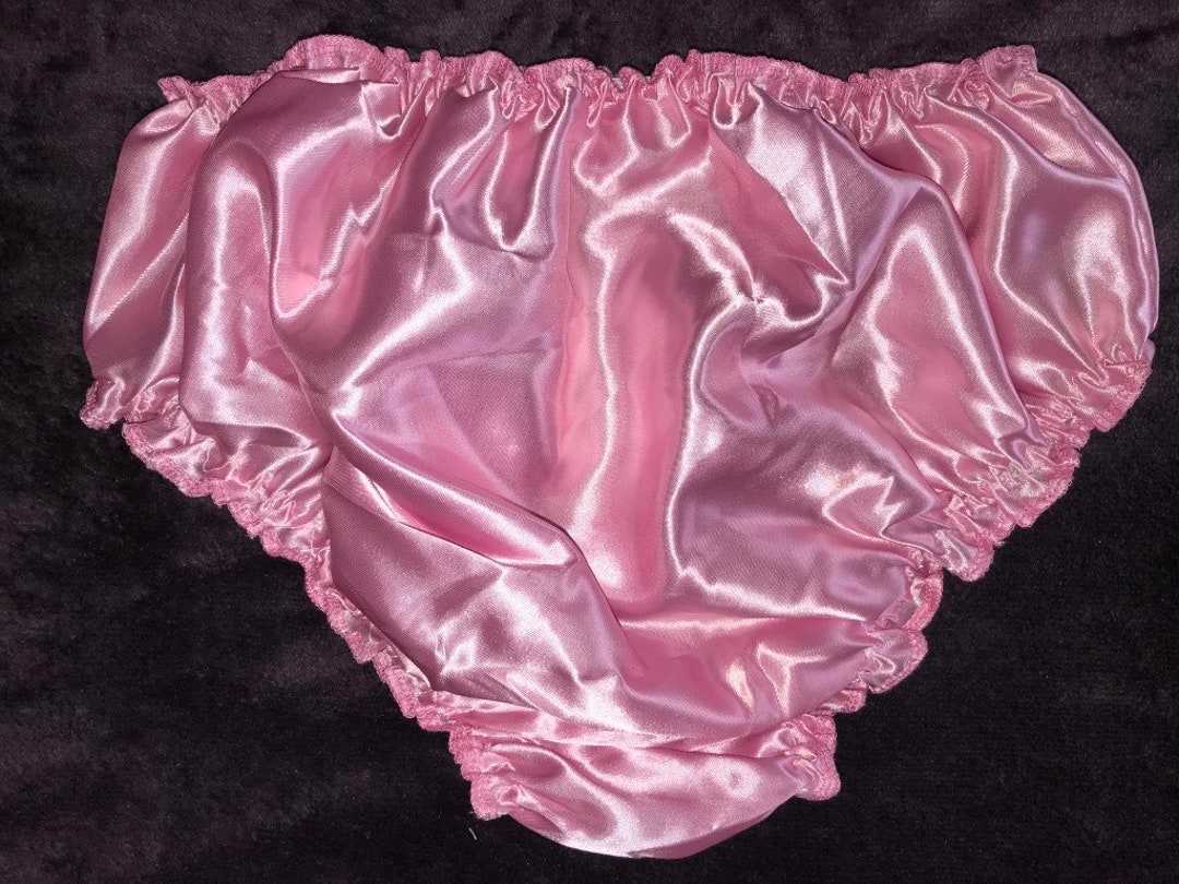 Vintage Style Baby Pink SLIPPERY SATIN Sissy Knickers Panties Soft ...