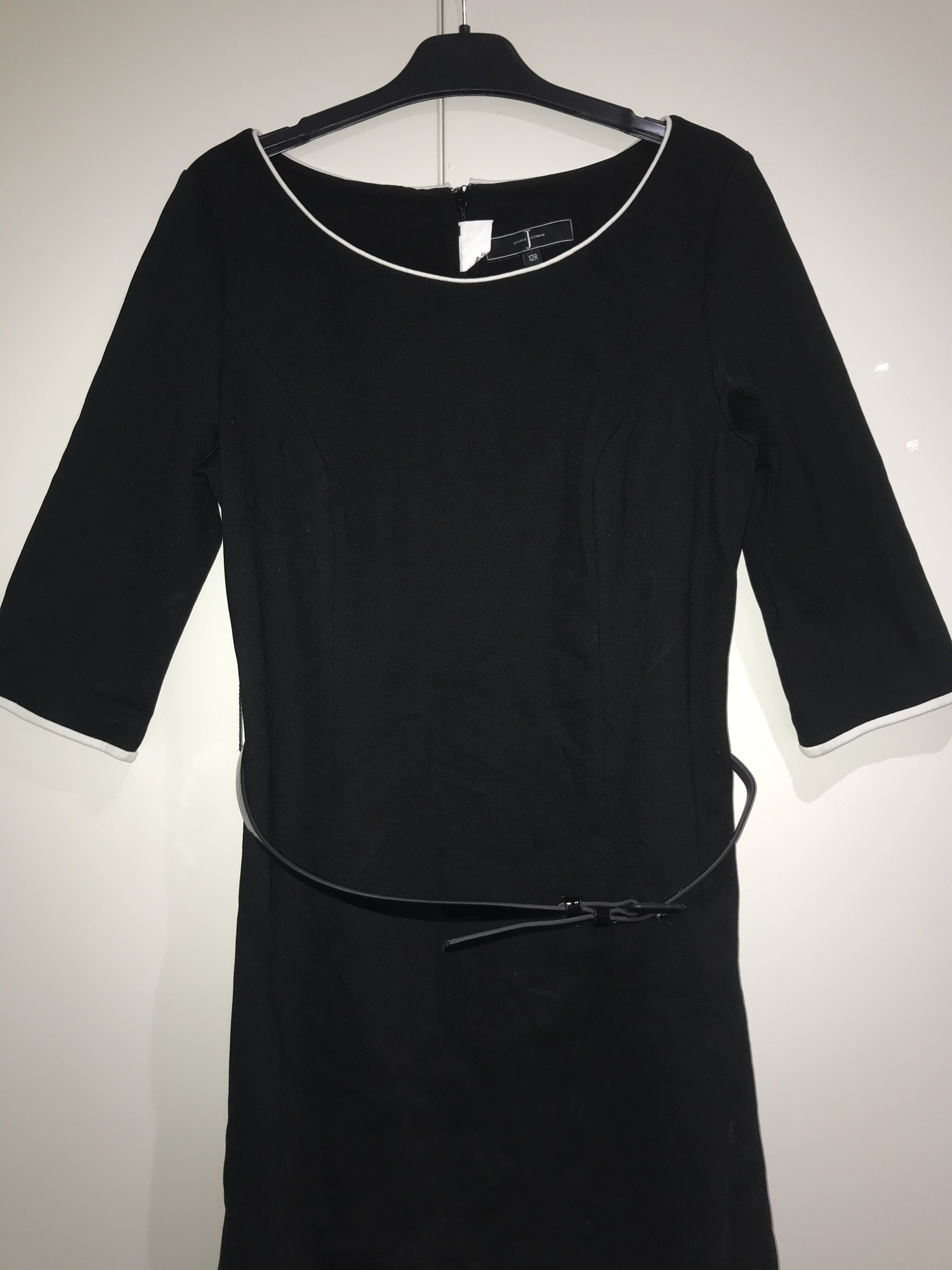 New Black JASPER CONRAN Work or Formal Dress With PVC Belt Size 12 R - Etsy