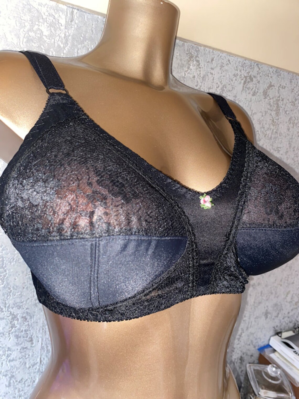 New Vintage Original Dipti Gemm Bra Non Wire 34 C Cup RJ162 PIN UP Support Black - Etsy