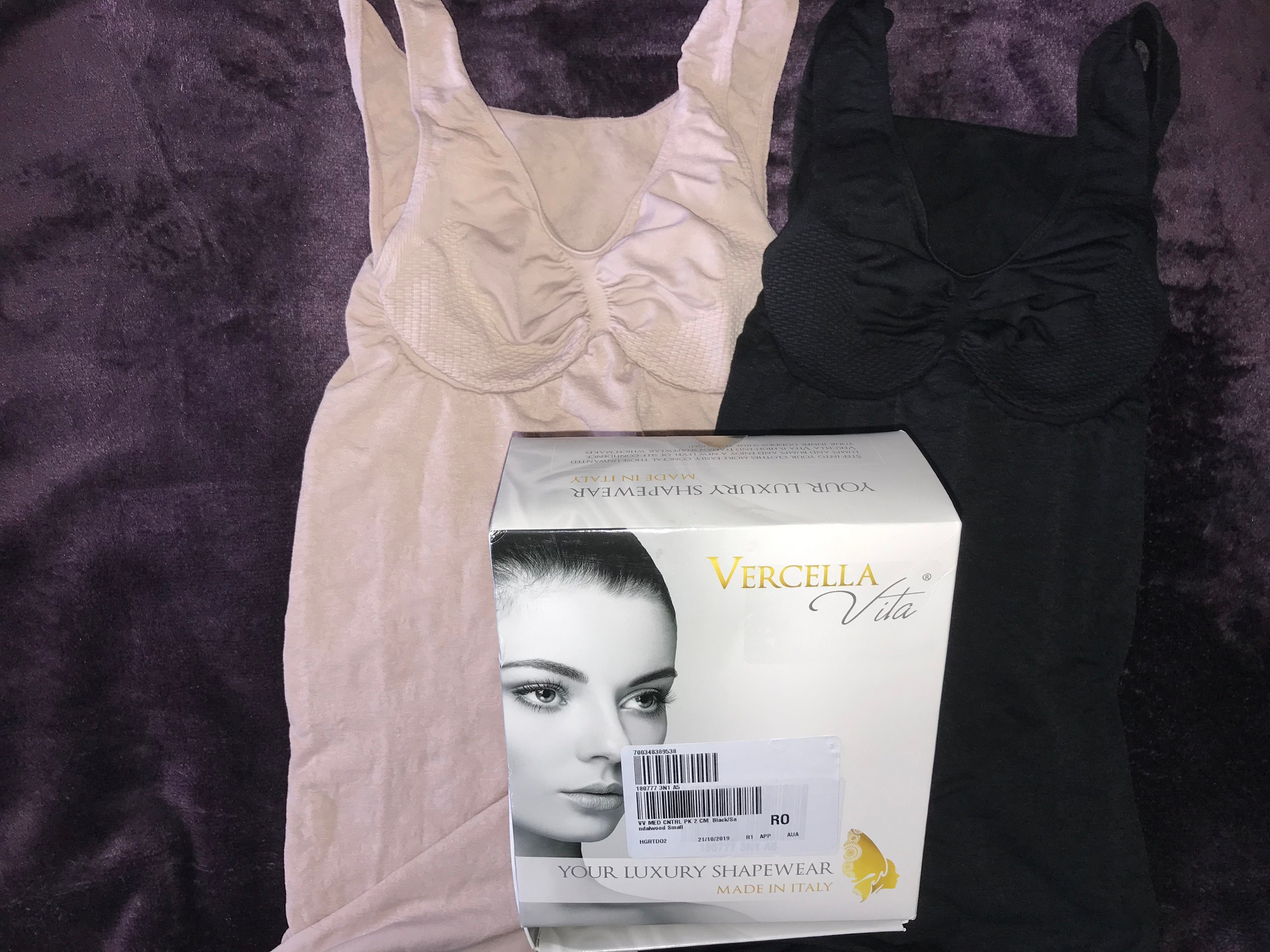 Vercella Vita Medium Control Cami Shapewear Shiny Feather String Design ...