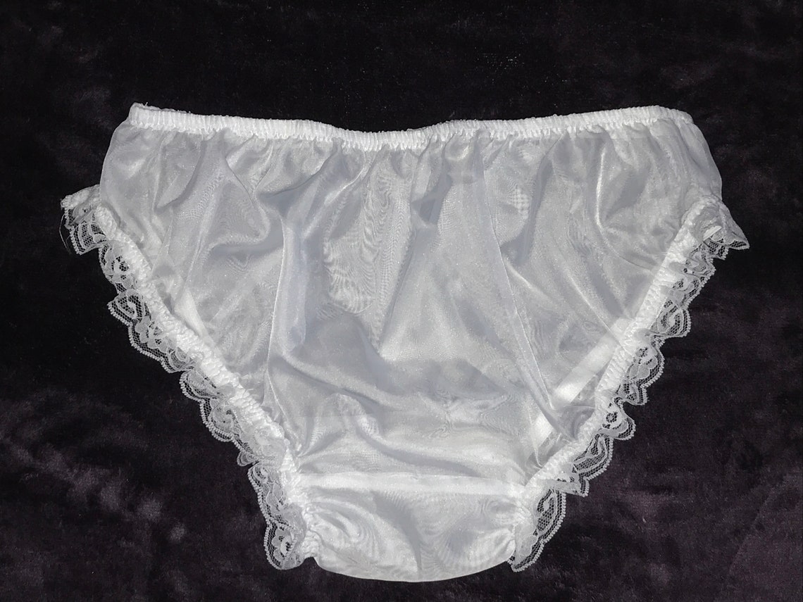 Vintage Style Bridal White Ruffled Sissy Tanga Knickers Etsy