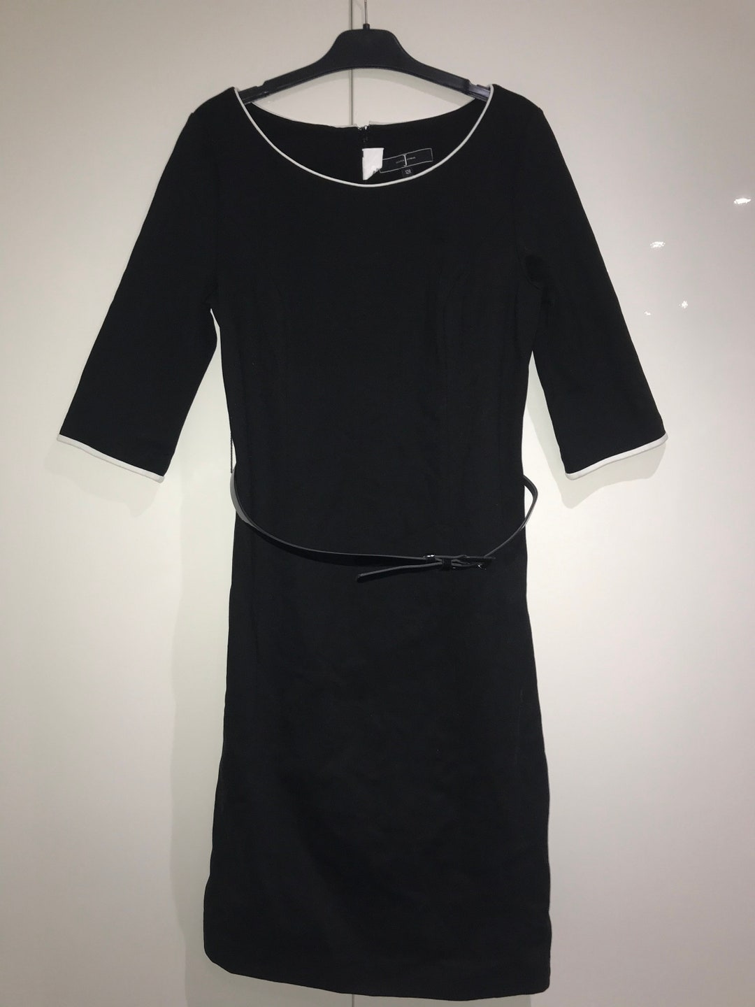 New Black JASPER CONRAN Work or Formal Dress With PVC Belt Size 10 R - Etsy
