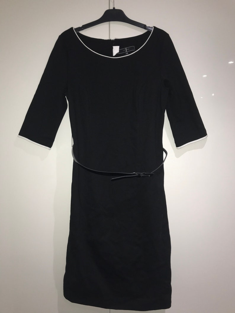 New Black JASPER CONRAN Work or Formal Dress With PVC Belt Size 12 R - Etsy