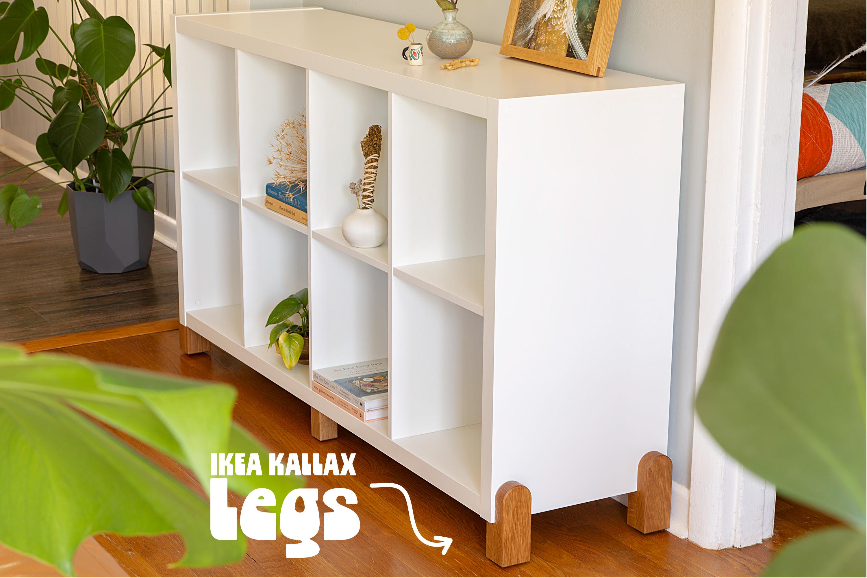 Solid Wood Legs for IKEA Kallax: Mid-century Modern Furniture Upgrade ...
