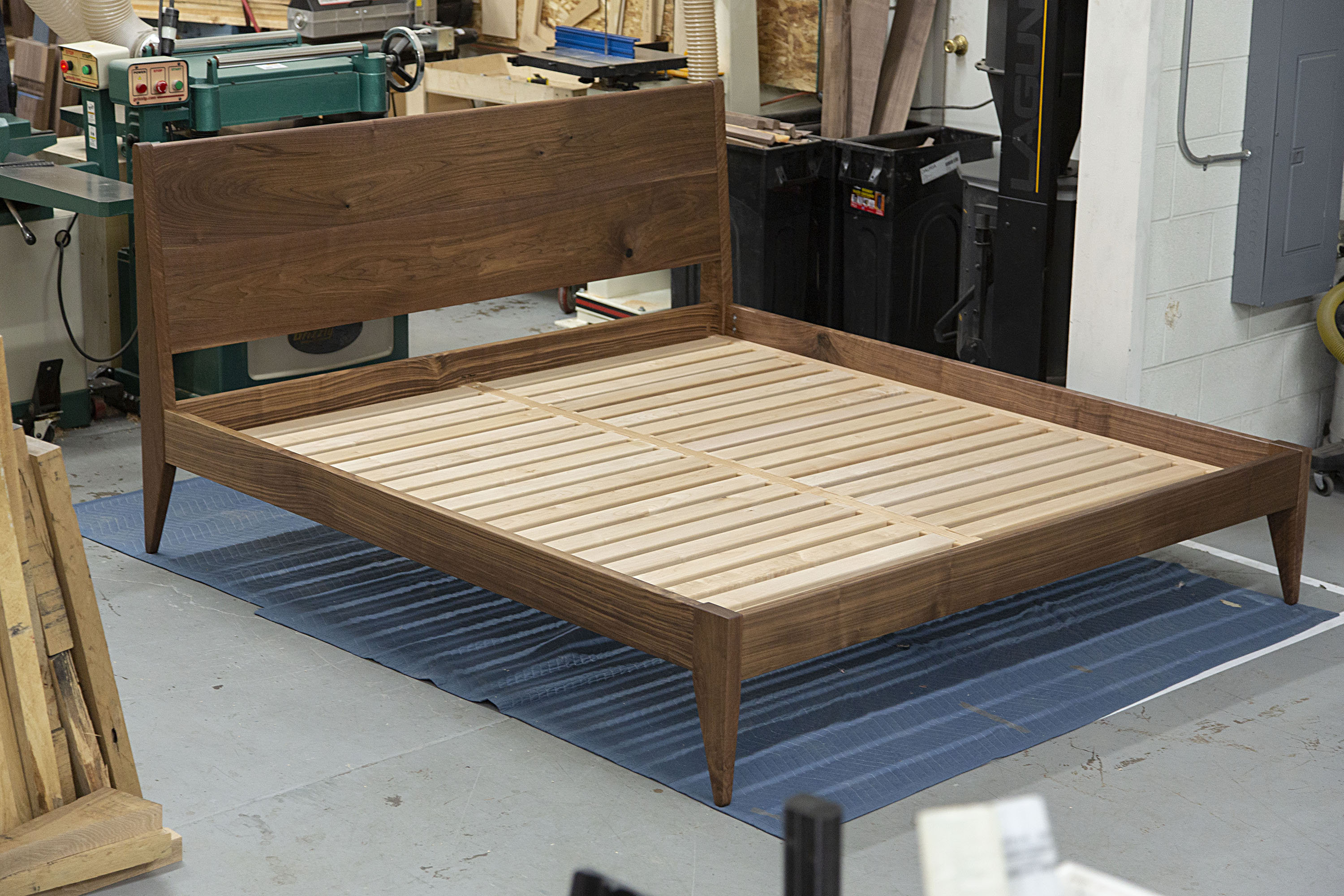 Walnut Willard Bed Frame Platform Bed Frame - Etsy