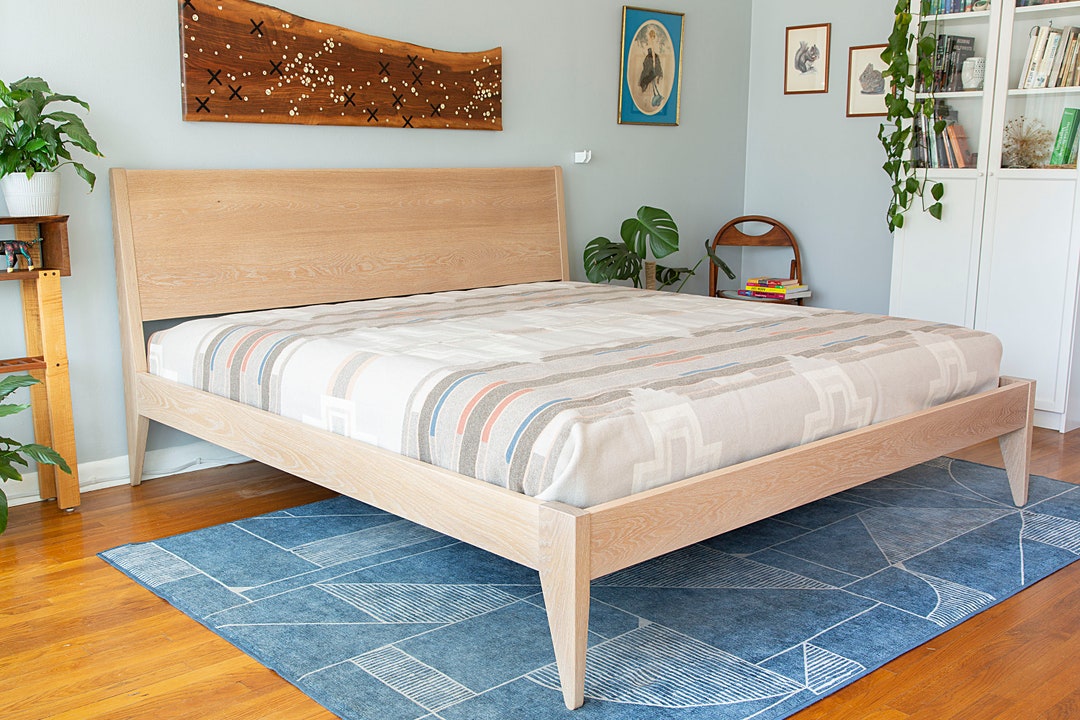 Raw White Oak Willard Bed Frame Platform Bed Frame - Etsy
