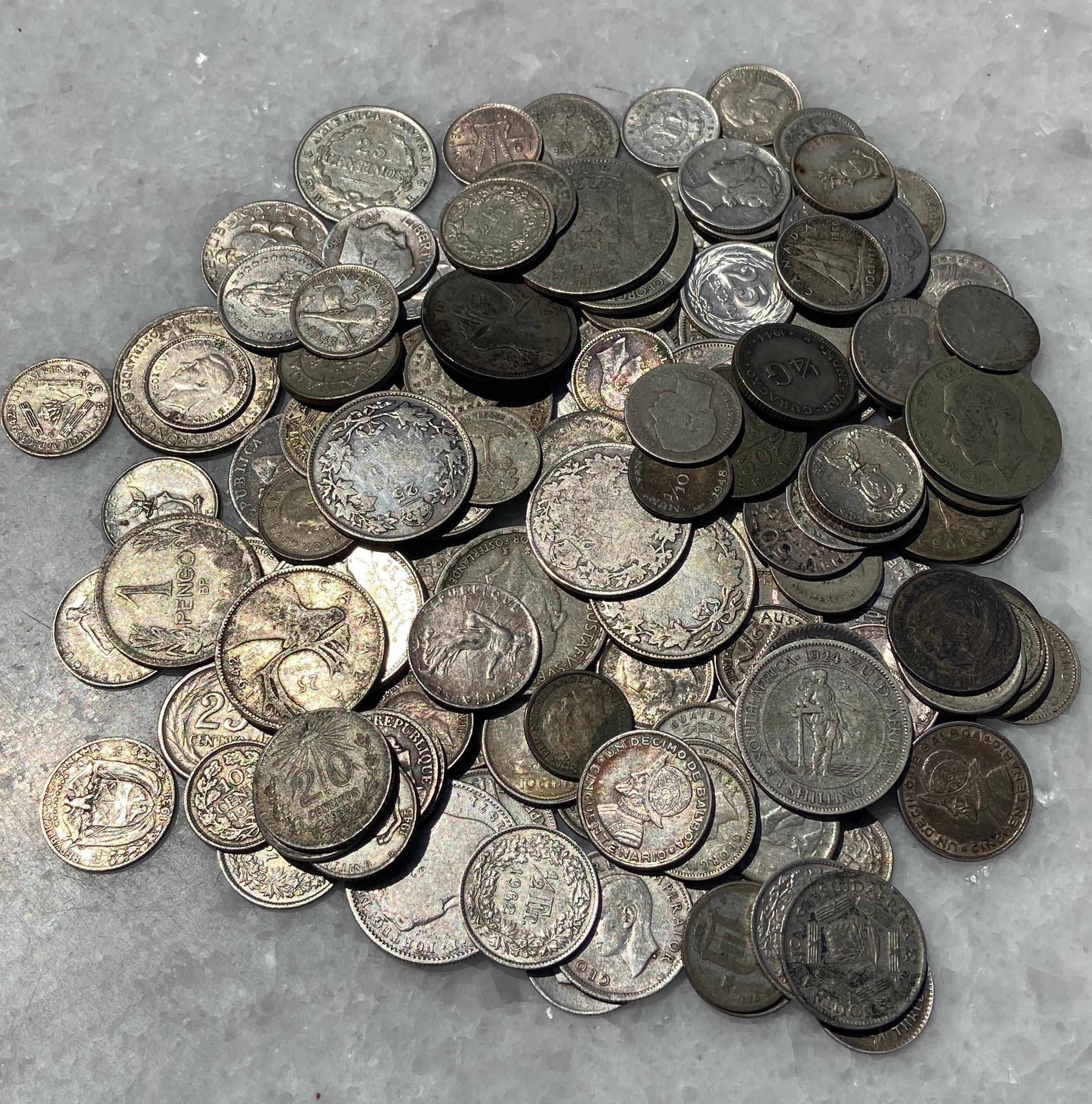 Pile Of Silver Coins