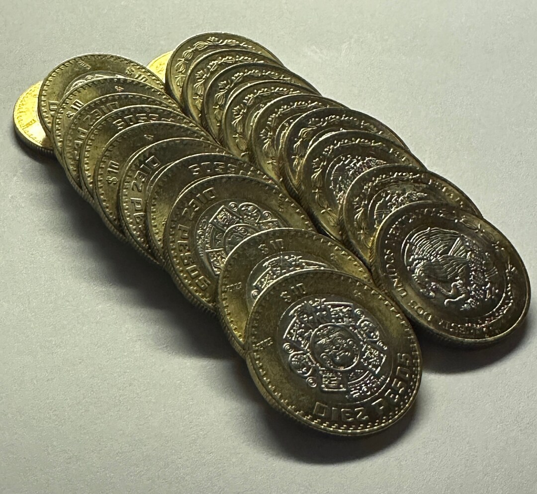 Bright Uncirculated 10 Pesos Mexican Coin - Etsy
