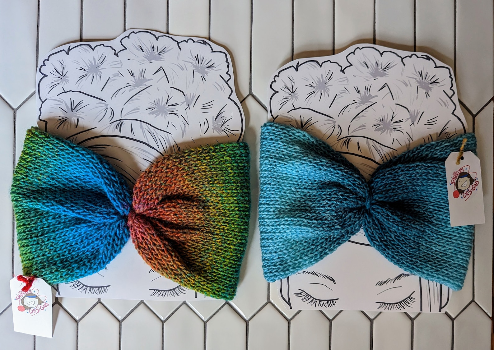 Printable Messy Bun Display Card for Headbands, Ear Warmers, and ...